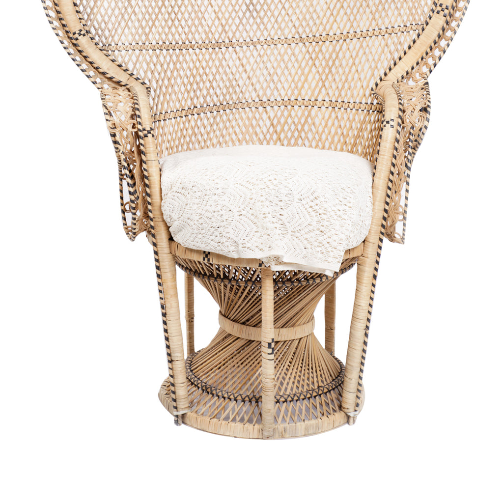 Vintage wicker peacock chair store